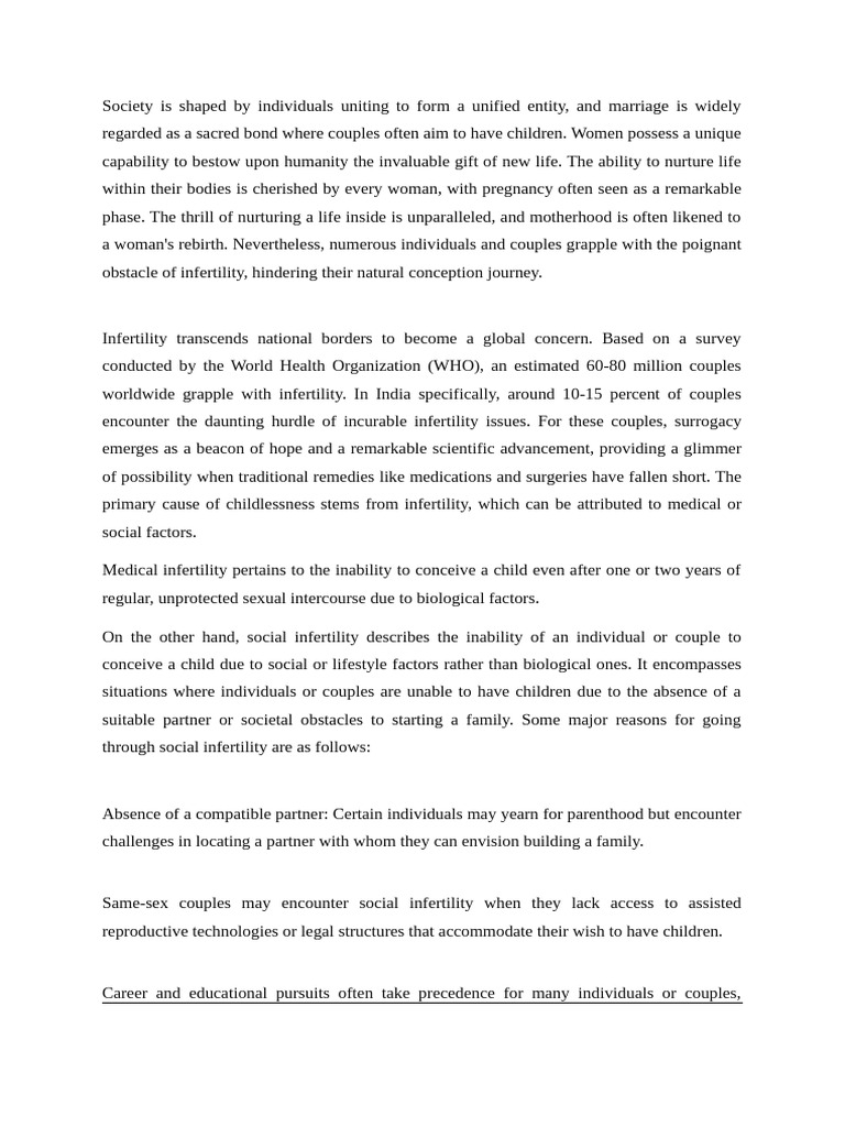 Surrogacy | PDF | Surrogacy | In Vitro Fertilisation