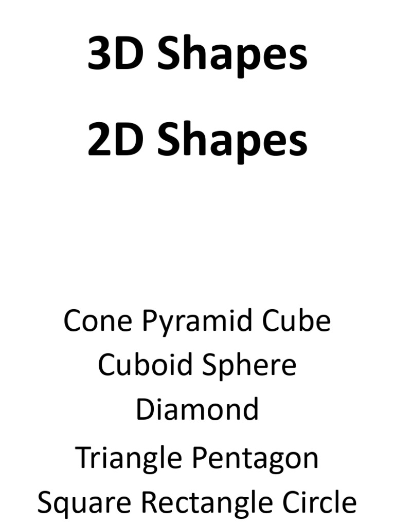 3D Shapes | PDF