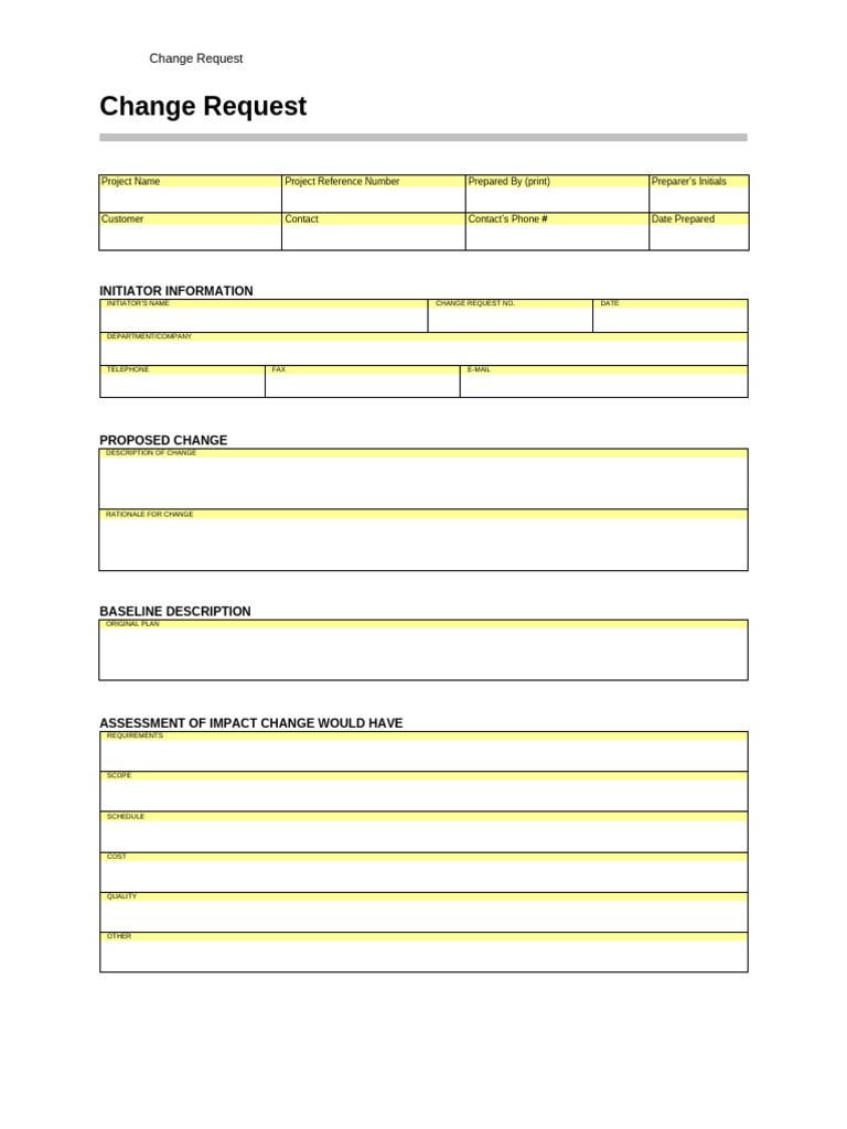 Change Request | PDF