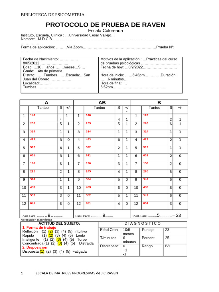 5 Protocolo de Respuestasy Claves BIEN | PDF