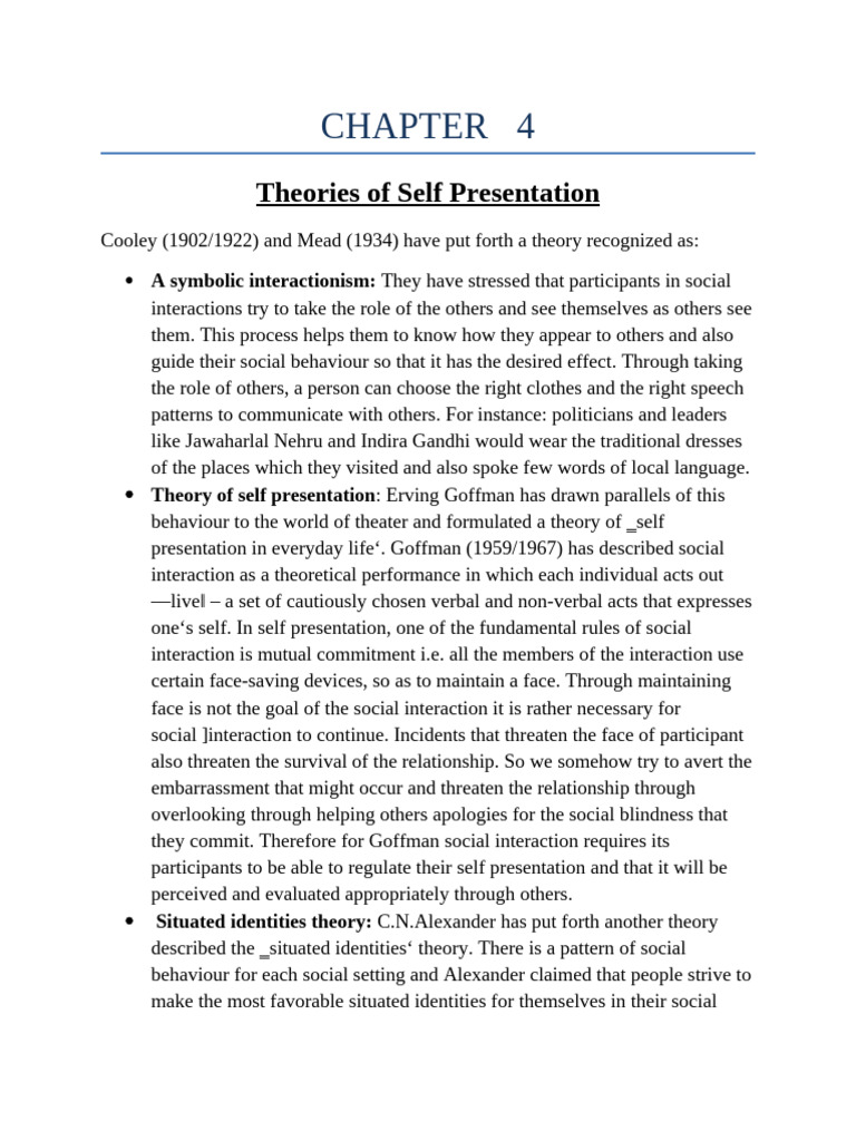 CHAPTER 4 of Social Psychology | PDF | Identity (Social Science ...