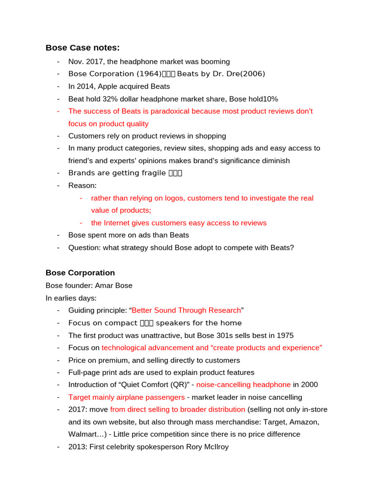 Bose vs. Beats: Market Positioning Analysis | PDF | Brand | Marketing