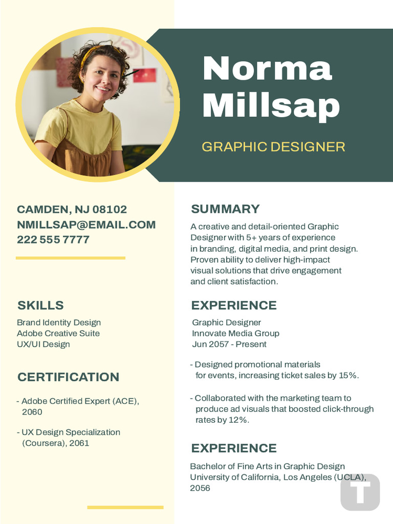 Visual Resume Layout Template | PDF