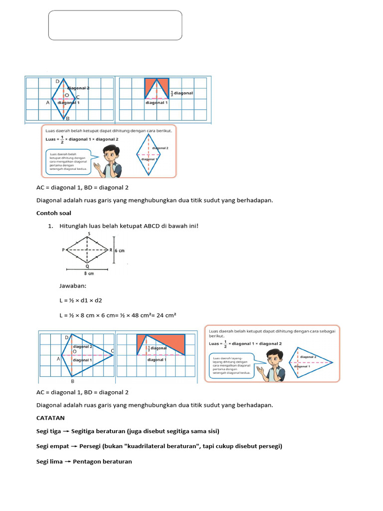 Latihan Soal Matematika Bangun Datar Dan Segi Banyak Beraturan | PDF