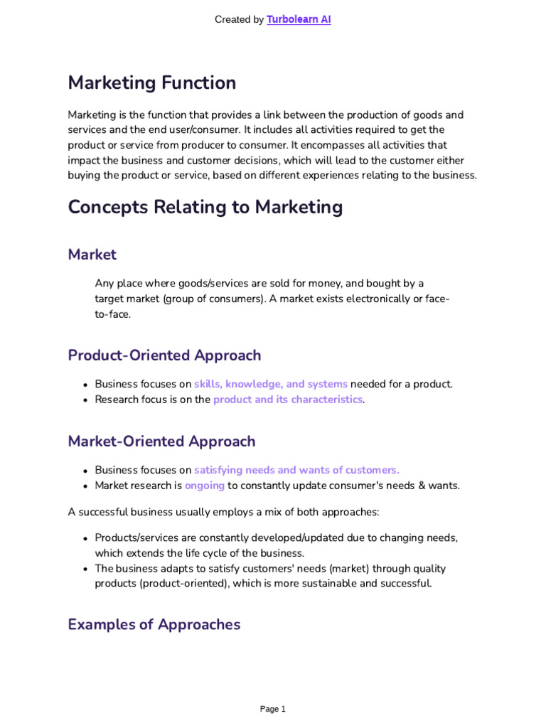 Marketing Function: Market | PDF | Marketing | Marketing Research