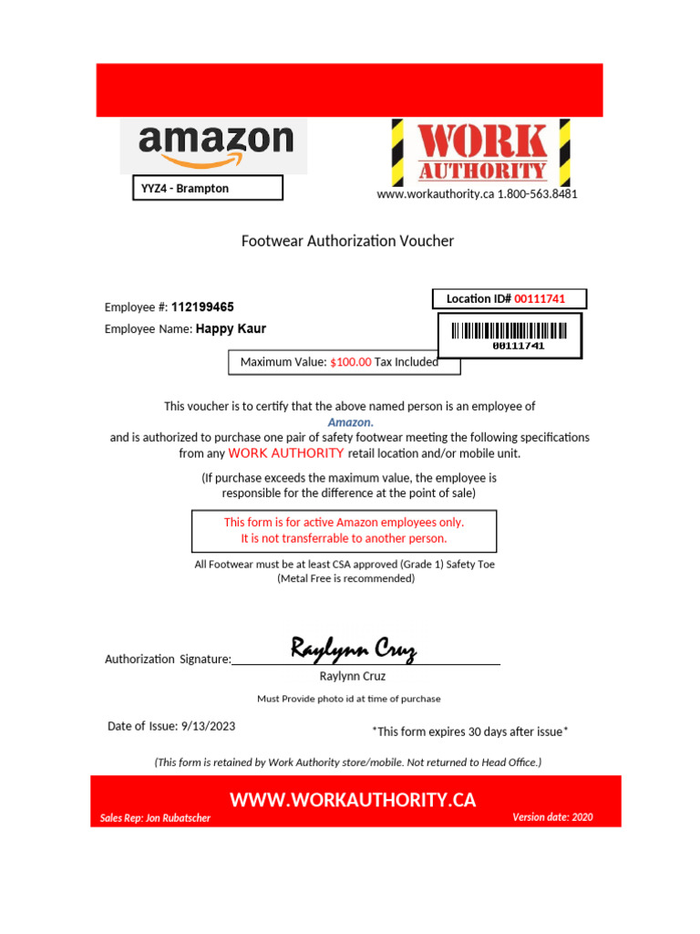 Happy - Shoe Voucher | PDF