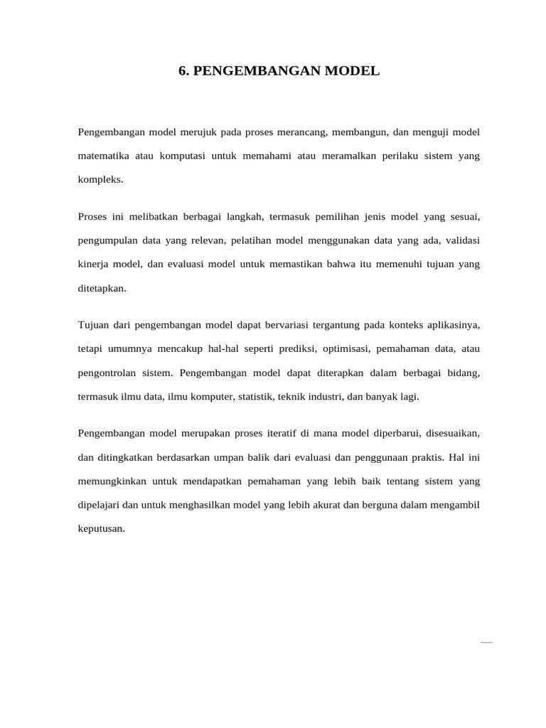 Tugas Pengembangan Model dalam Sistem | PDF
