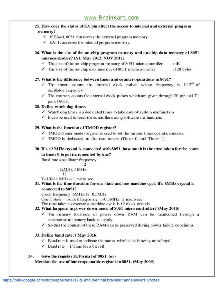 Embedded Systems and IOT Design - ET3491 - Important Questions and 2 Marks With Answers | PDF