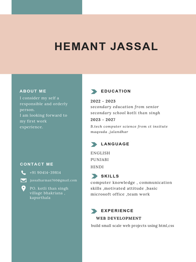 Hemant Resume | PDF