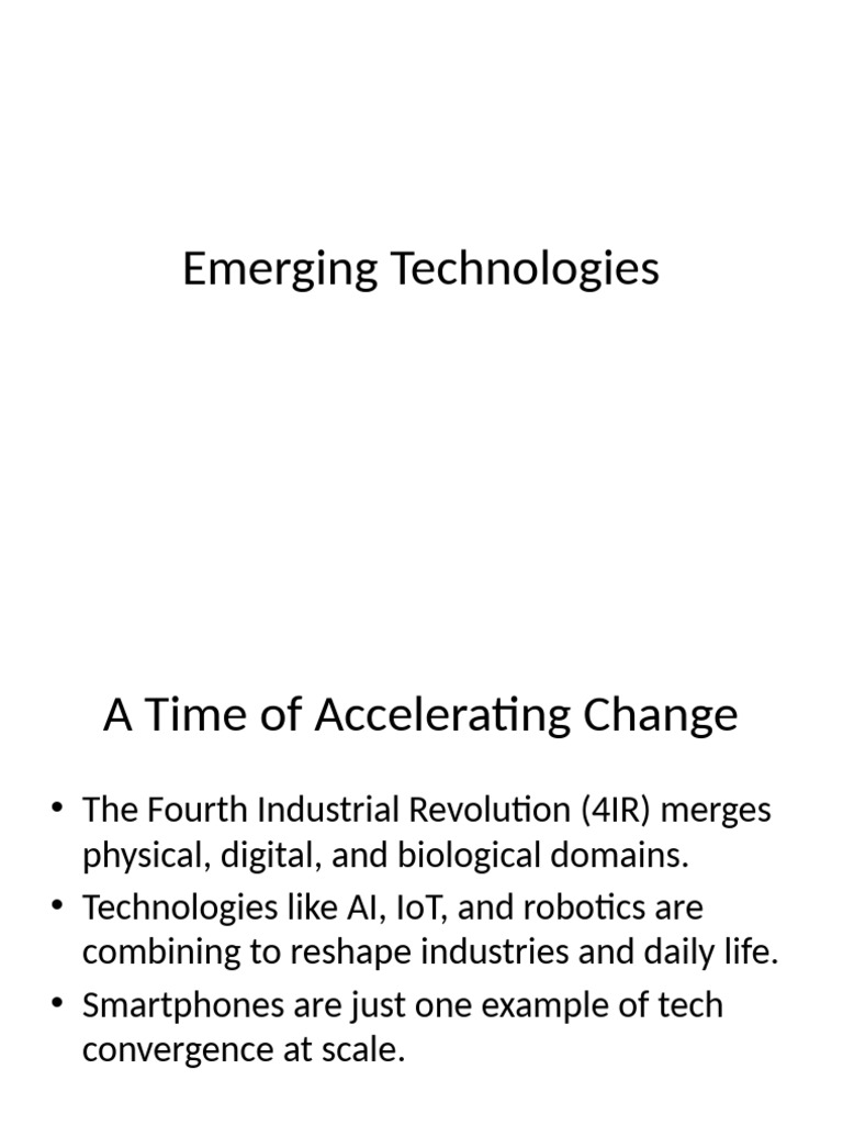 Emerging Technologies | PDF | Quantum Computing | Augmented Reality