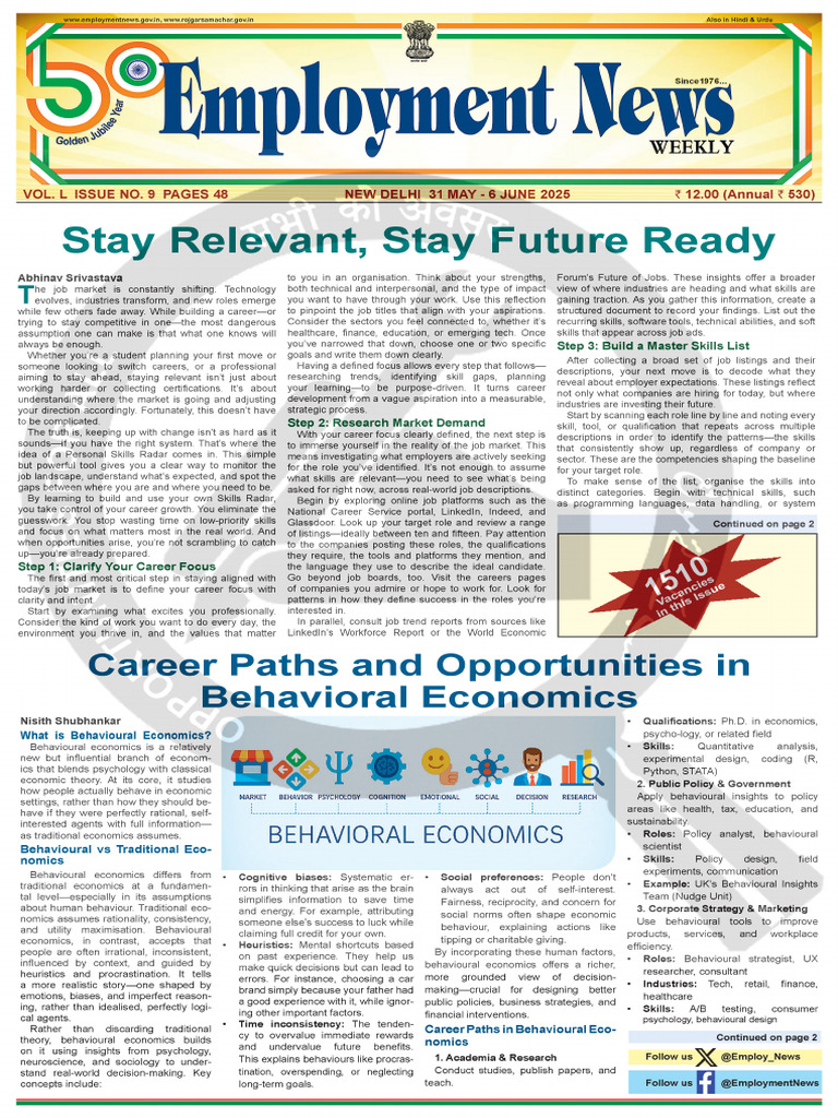 Employment News Eng 31-05-2025 | PDF