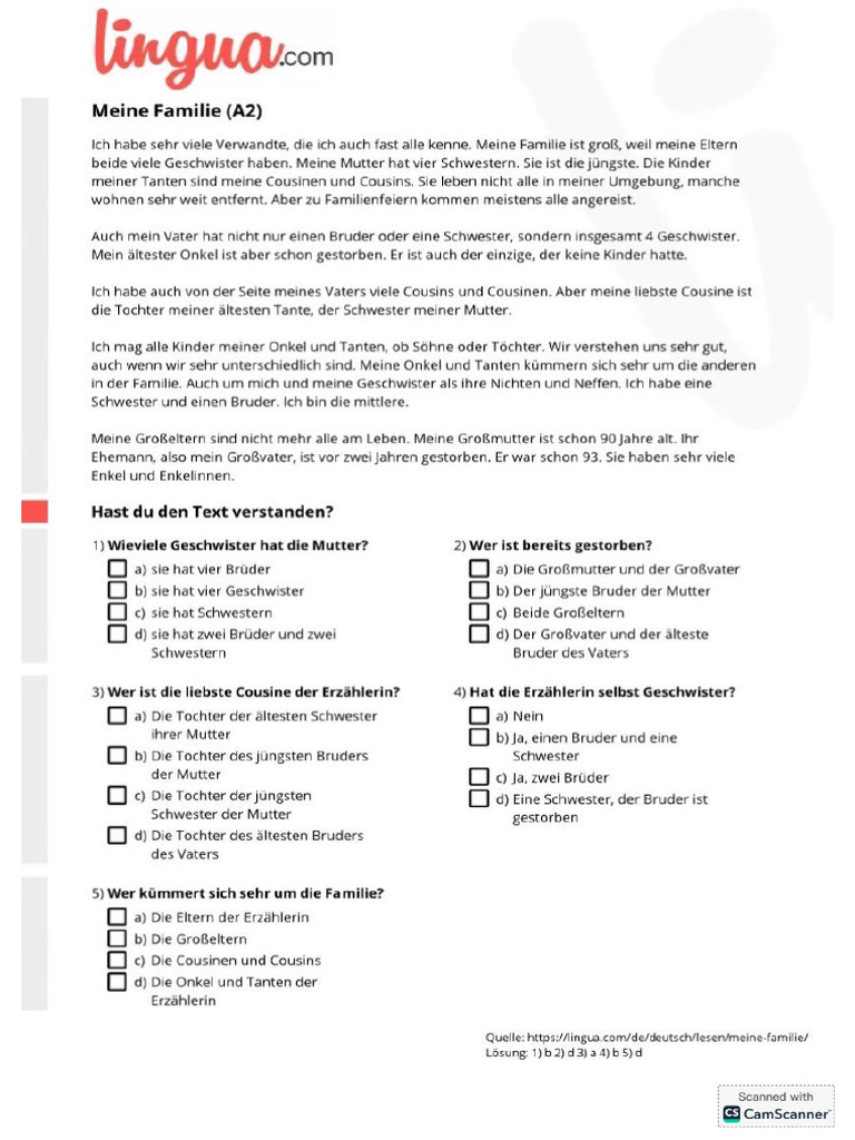 Training Lesen A2 | PDF