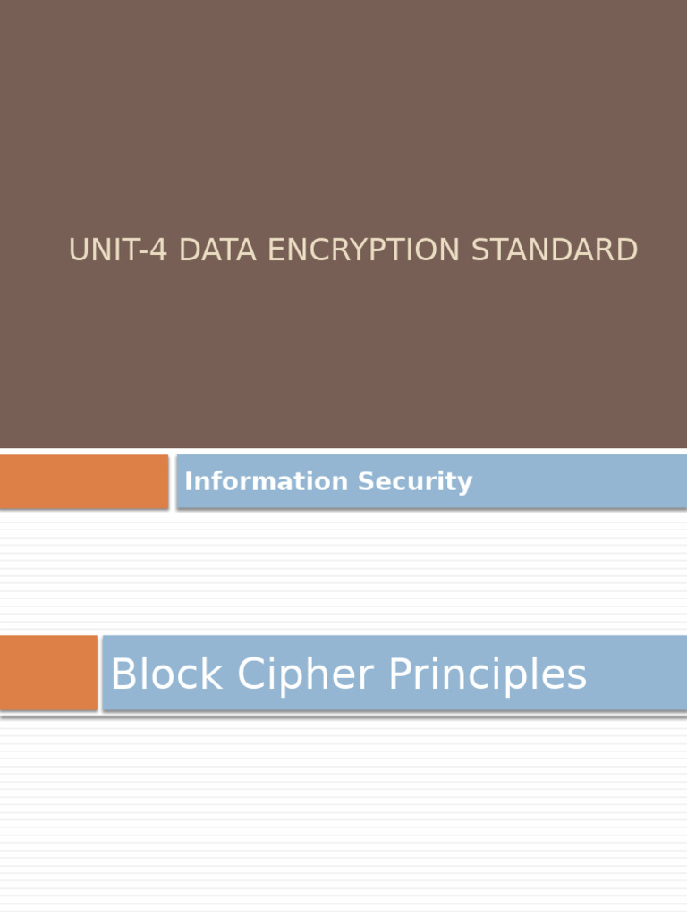Chapter 4 | PDF | Cipher | Cryptanalysis