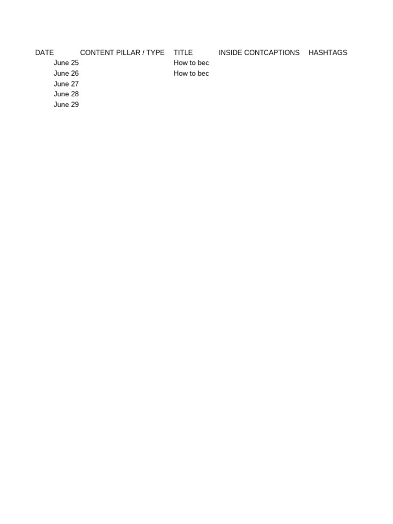 Content Chart | PDF