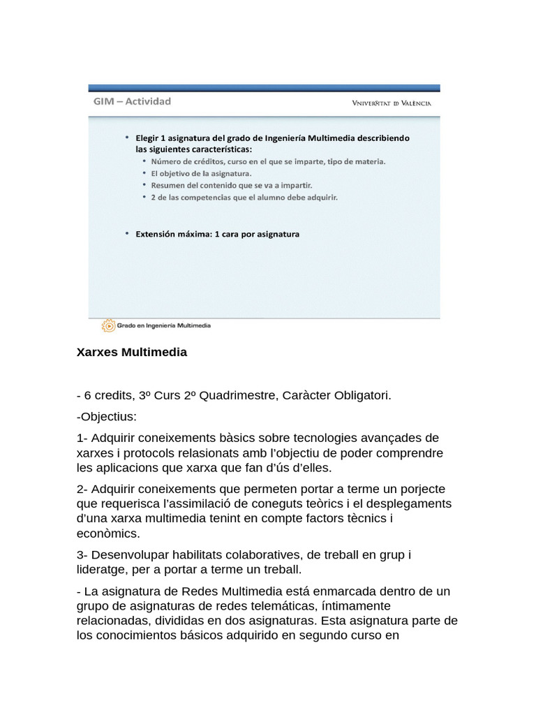 Redes Multimedia: Tecnologías y Proyectos | PDF