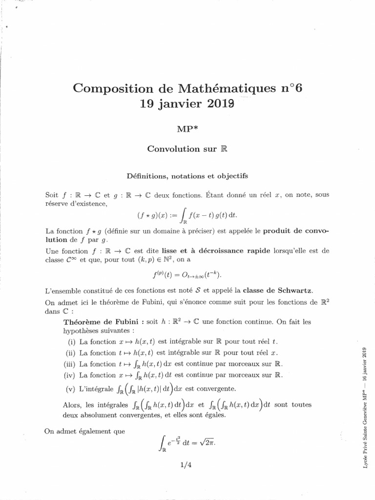 Maths - Compo 6 Sujet | PDF