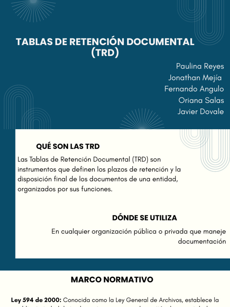 Presentacion TRD | PDF