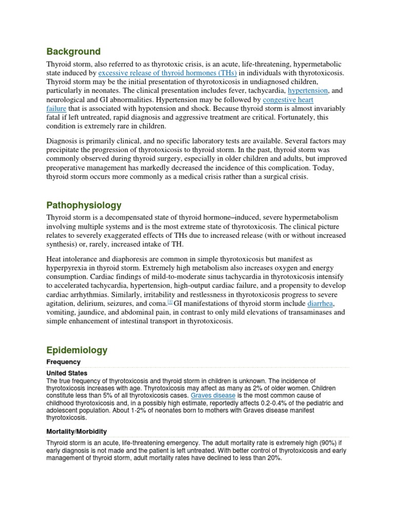 Thyroid Storm | PDF | Hyperthyroidism | Thyroid