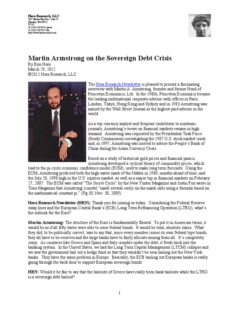 Martin Armstrong On The Sovereign Debt Crisis | PDF | Savings And Loan ...