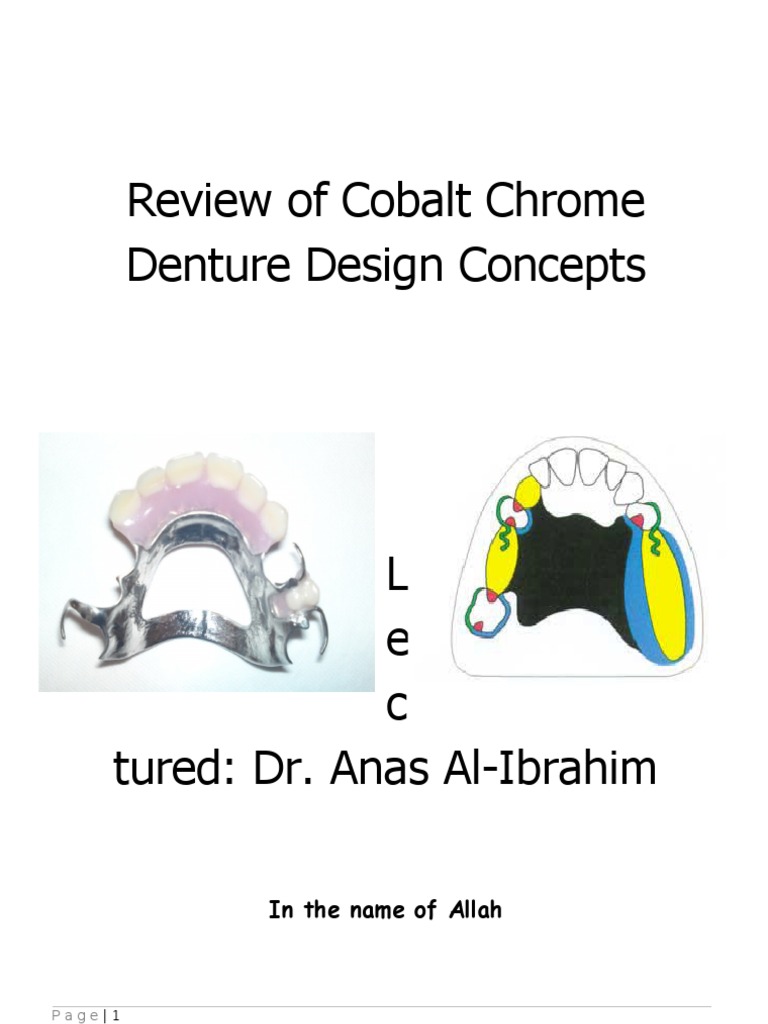 Review of Cobalt Chrome Denture Design 97-2003 | PDF | Dentures | Human ...