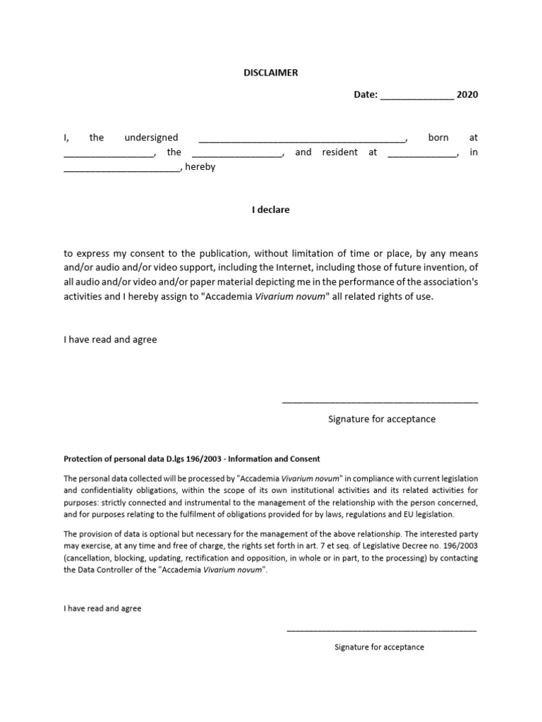 Disclaimer Images | PDF