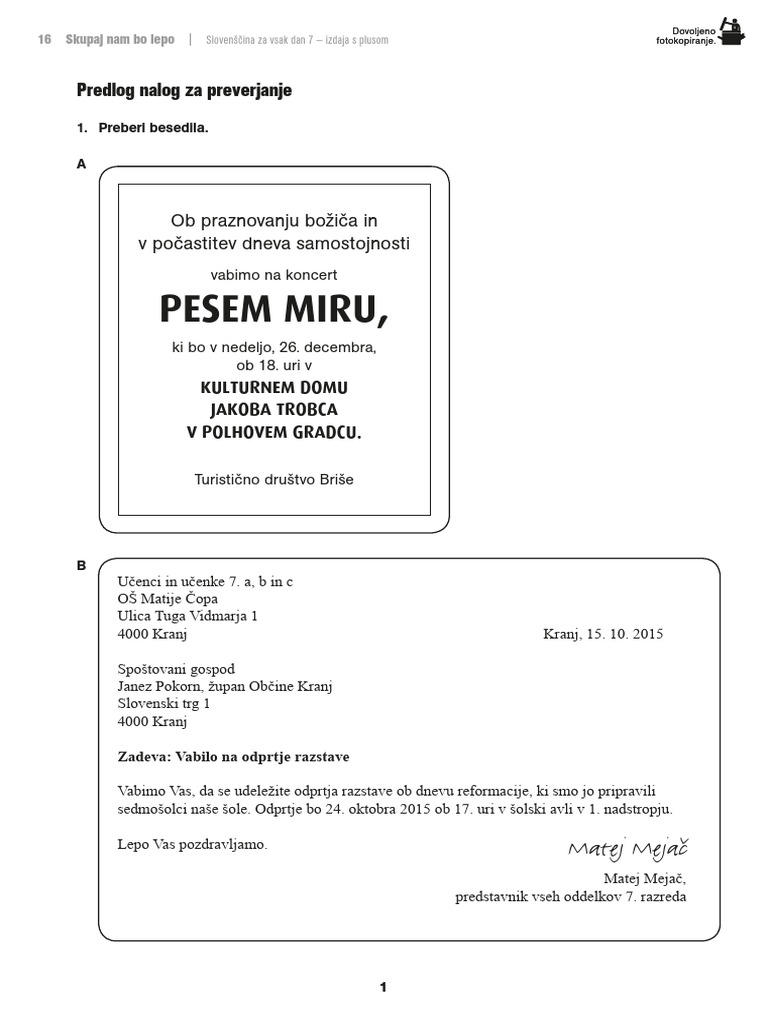 Vabilo | PDF