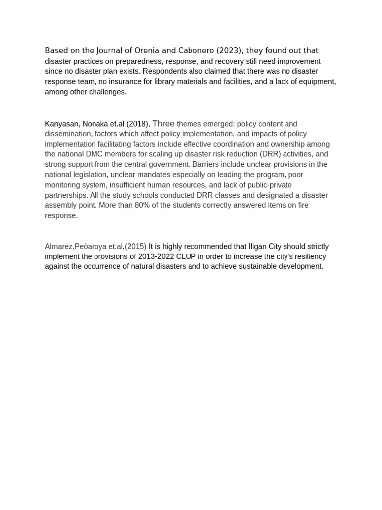 Three: Based On The Journal of Orenia and Cabonero (2023), They Found ...