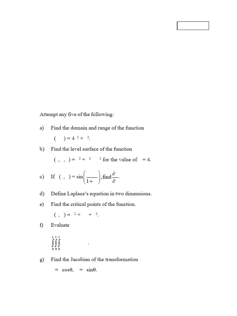S.y.b.sc (Sem. - Iii) 2019 Pattern - Apr - 2024-1-5 | PDF | Function (Mathematics ...