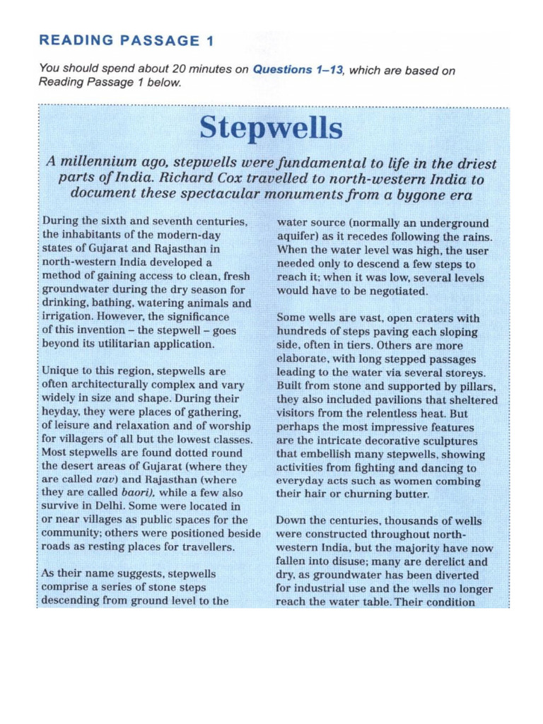 Text Reading Cam 10 Test 1 Pasage 1 Page 17 | PDF