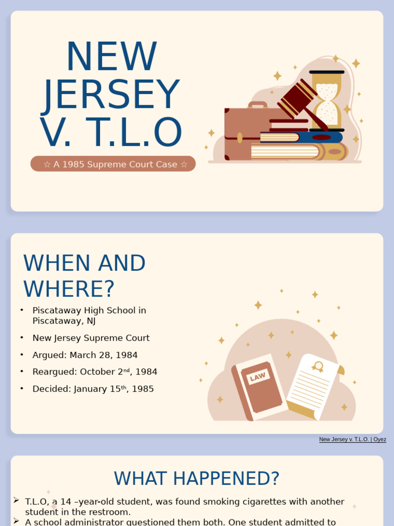 New Jersey v. T.L.O.: Search Rights | PDF | Supreme Court Of The United ...