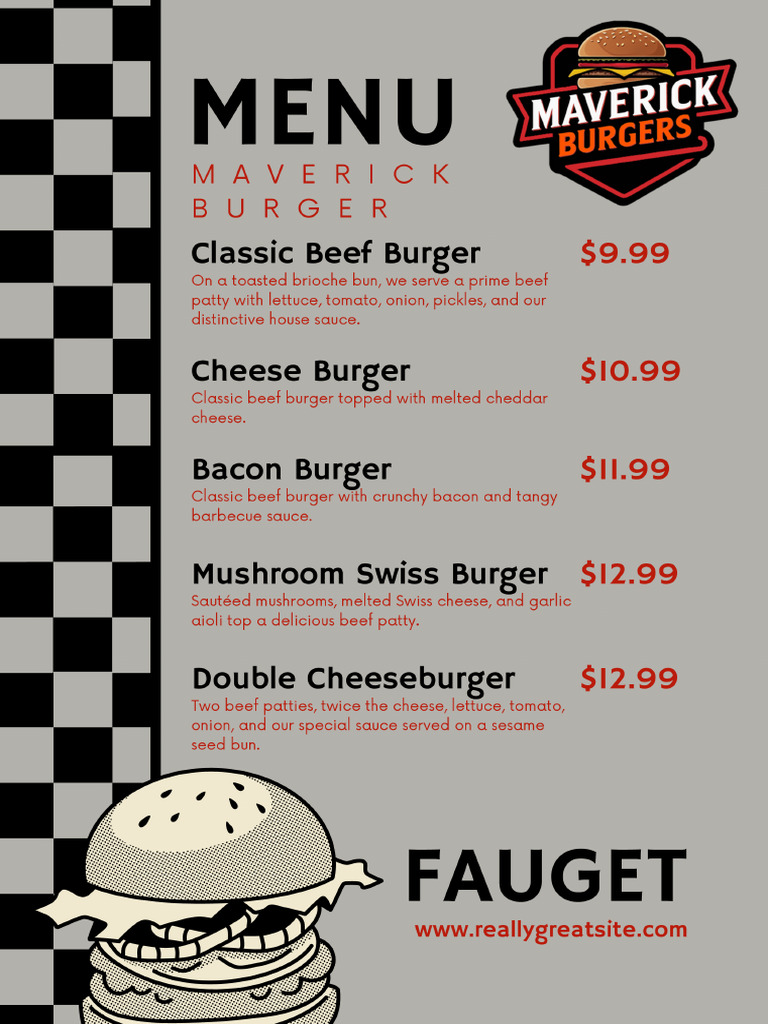 Maverick Burger - Cardapio 1 | PDF