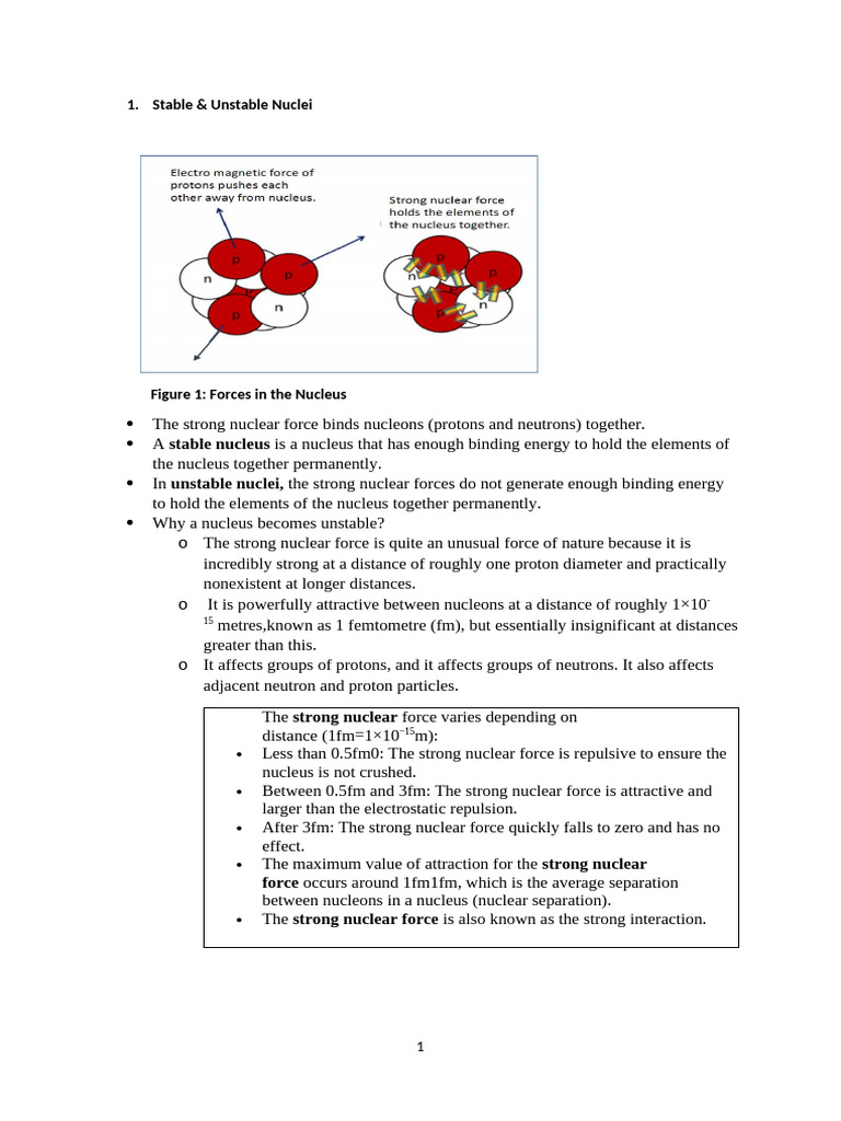 Unstable Nuclei and Radiation | PDF | Atomic Nucleus | Nuclear Force