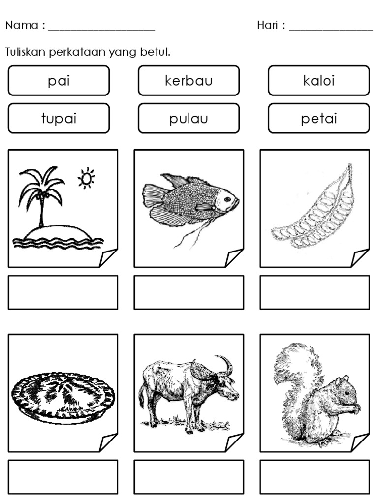 Menulis Perkataan Yang Mengandungi Diftong | PDF