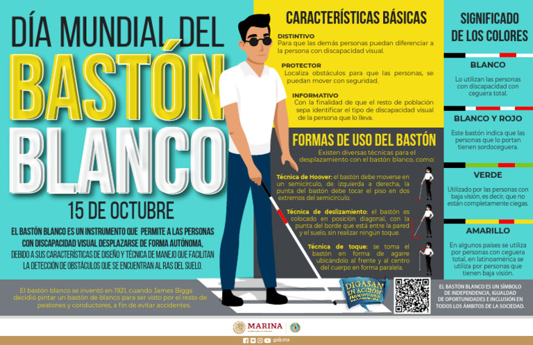 Significado y uso del bastón blanco | PDF | Discapacidad visual | Invalidez