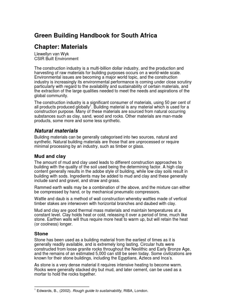 Green Building Handbook For South Africa | PDF | Building Materials ...
