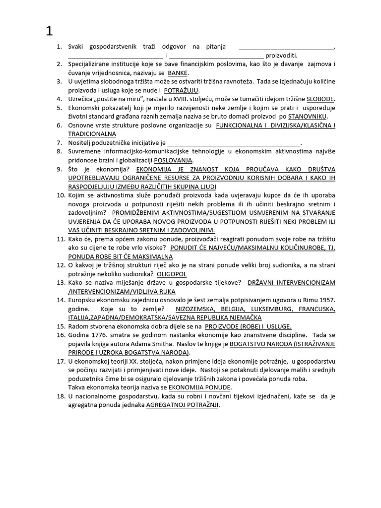 Odgovori Br. 3 | PDF