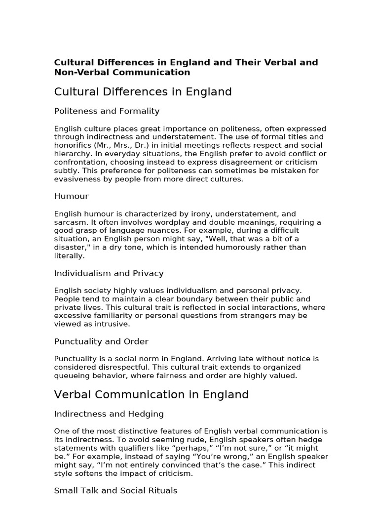 GRUP 3 Cross Culture Understanding | PDF | Communication | Nonverbal ...