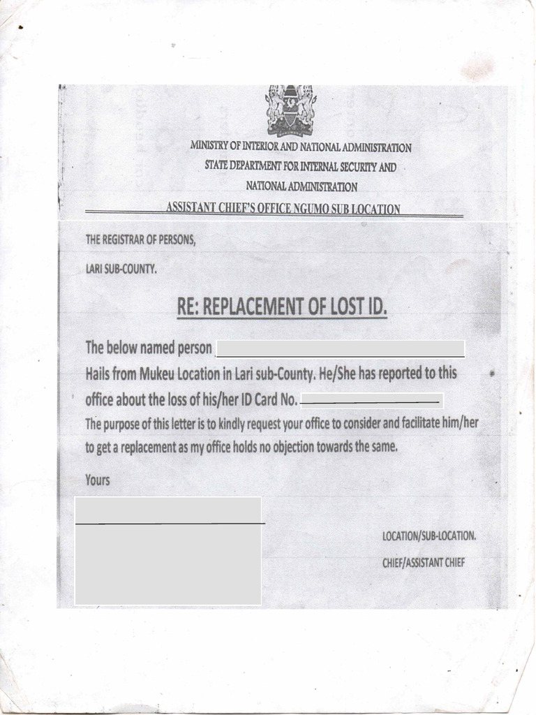 Lost Id Card | PDF