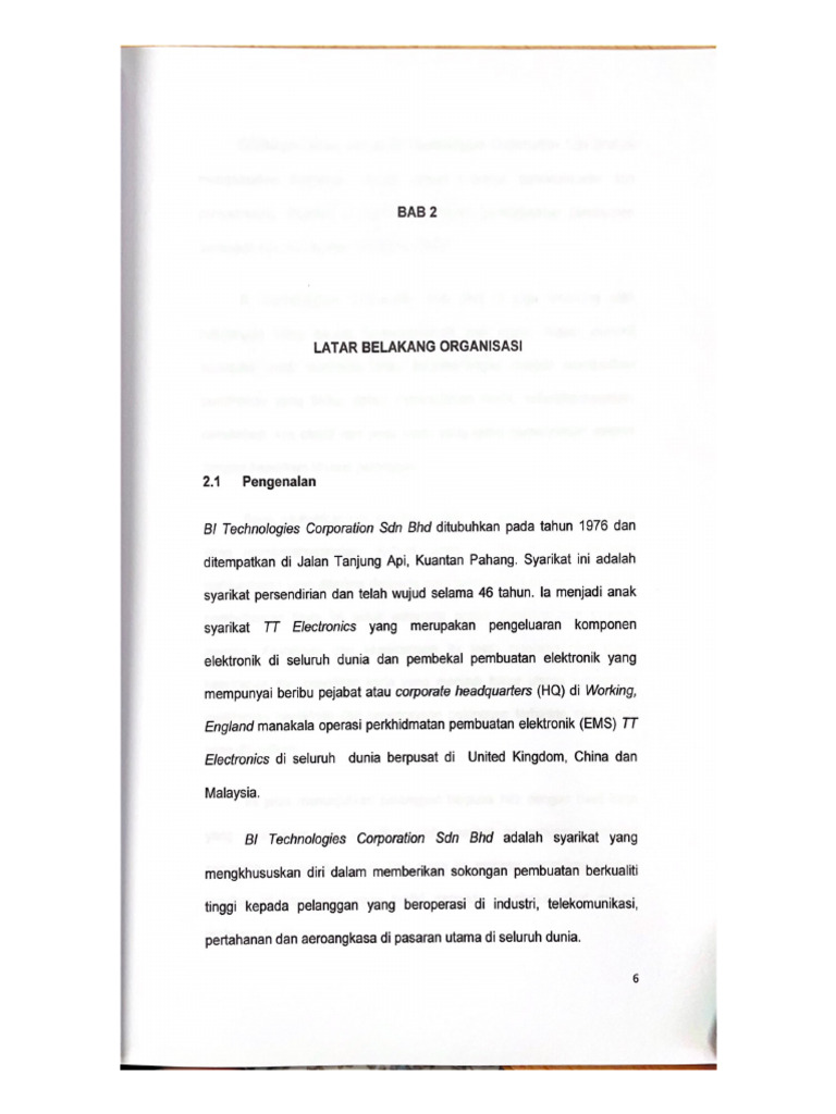 Latar Belakang Organisasi | PDF