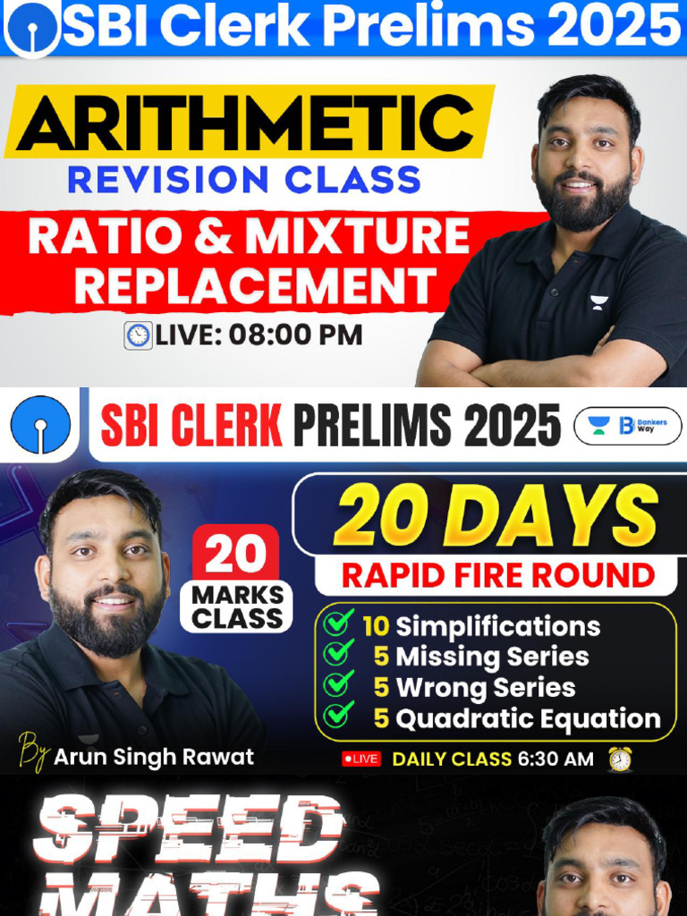 Ratio Mixture Youtube Sbi Clerk Prelims | PDF