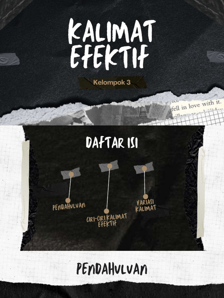 Ciri-Ciri Kalimat Efektif dan Variasinya | PDF