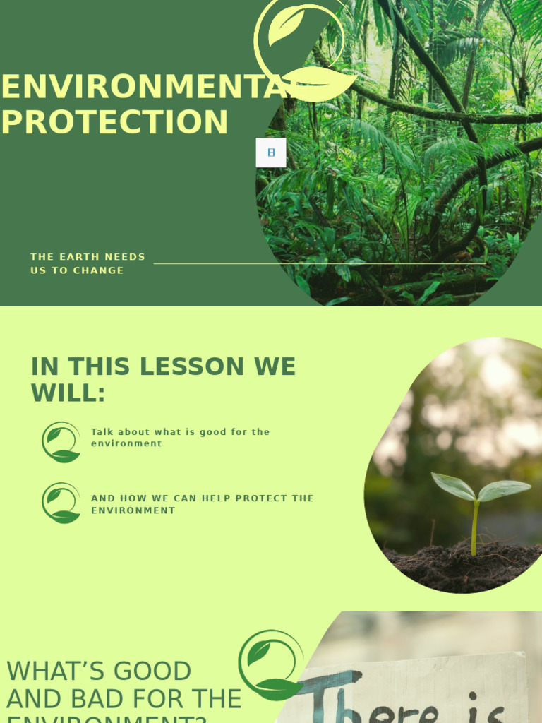 Protecting the Environment: Key Actions | PDF | Plastic | Pollution
