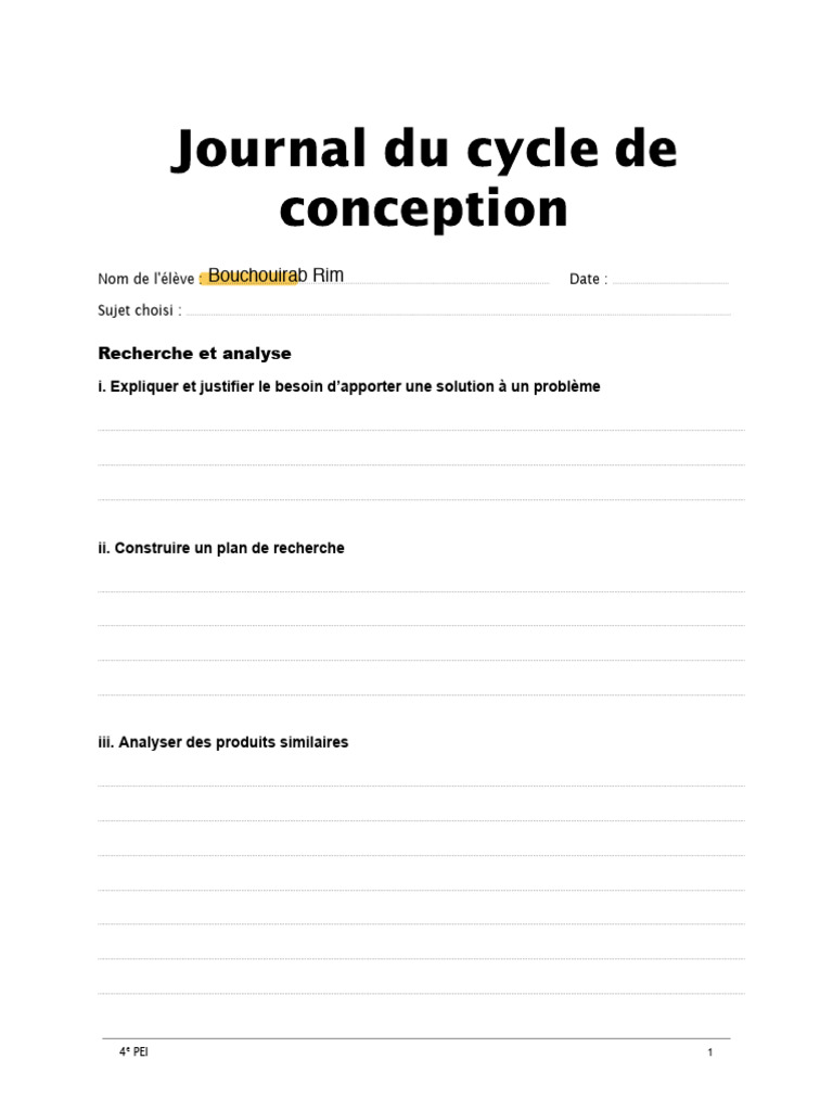 Unit 1 Journal 4PEI | PDF