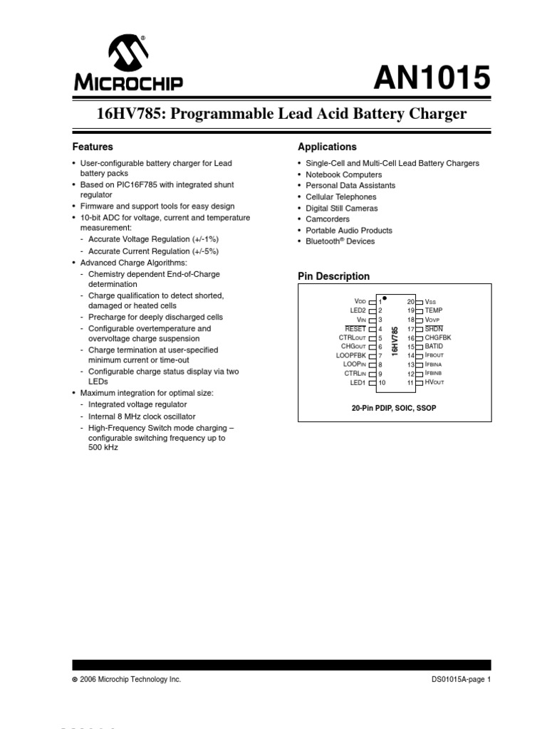 Programmable Lead Acid Battery Charger | PDF | Amplifier | Battery Charger