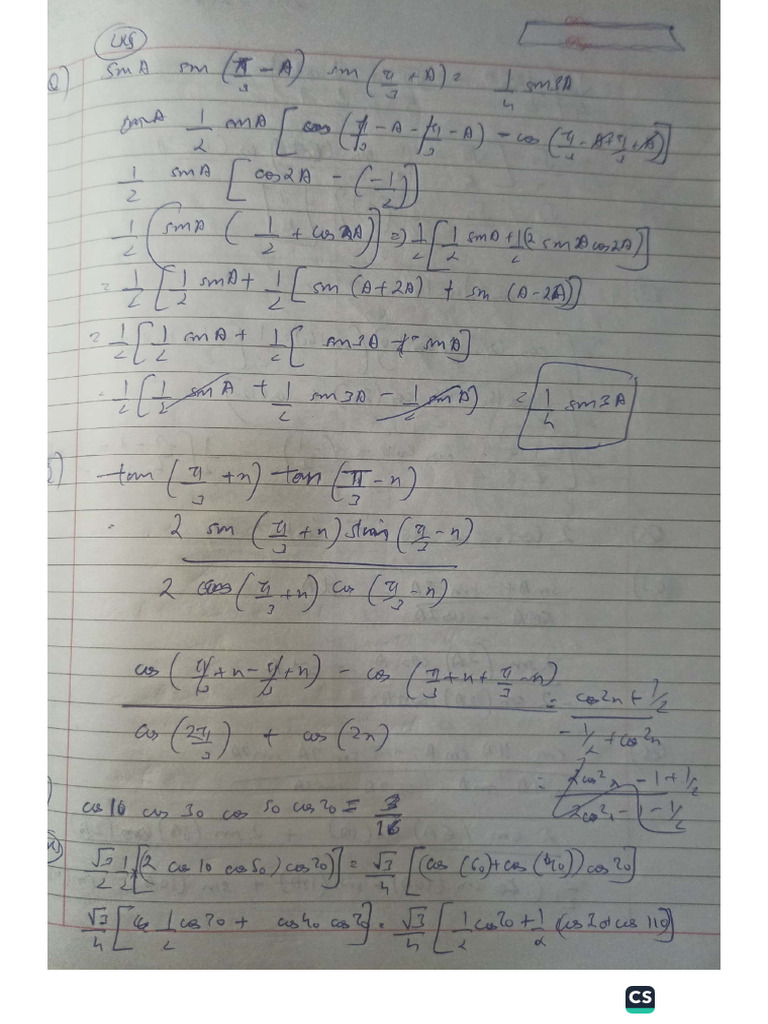 Trigo Short Notes | PDF