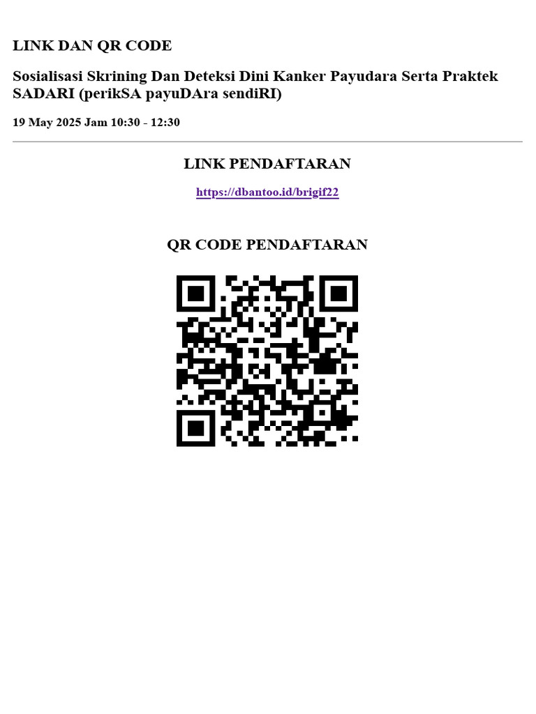 Link & QR Code Brigif 22 - 19 Mei 2025 | PDF