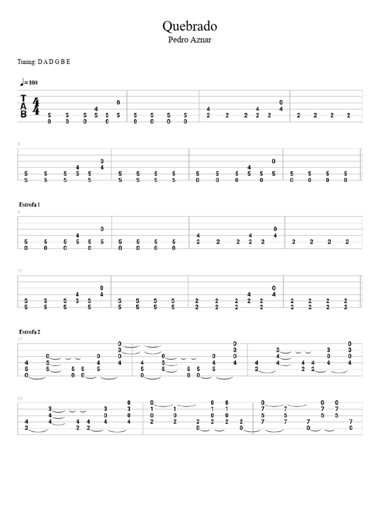 Quebrado Interactive Tab by Pedro Aznar @ | PDF
