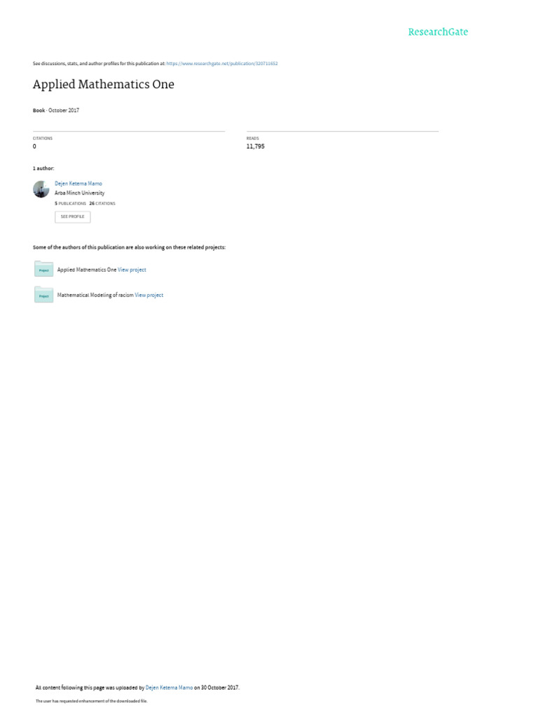 Applied Mathematics | PDF | Euclidean Vector | Matrix (Mathematics)