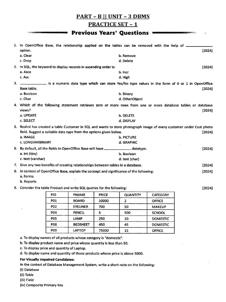 Computer Class 10 Pyq | PDF