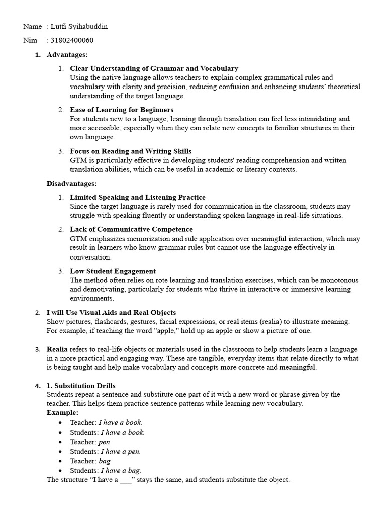 Teaching Strategy Midterm | PDF | Vocabulary | Learning